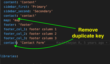 yg_intechnic.info.yml Duplicate key "contact" detected [#3354787] | Drupal.org